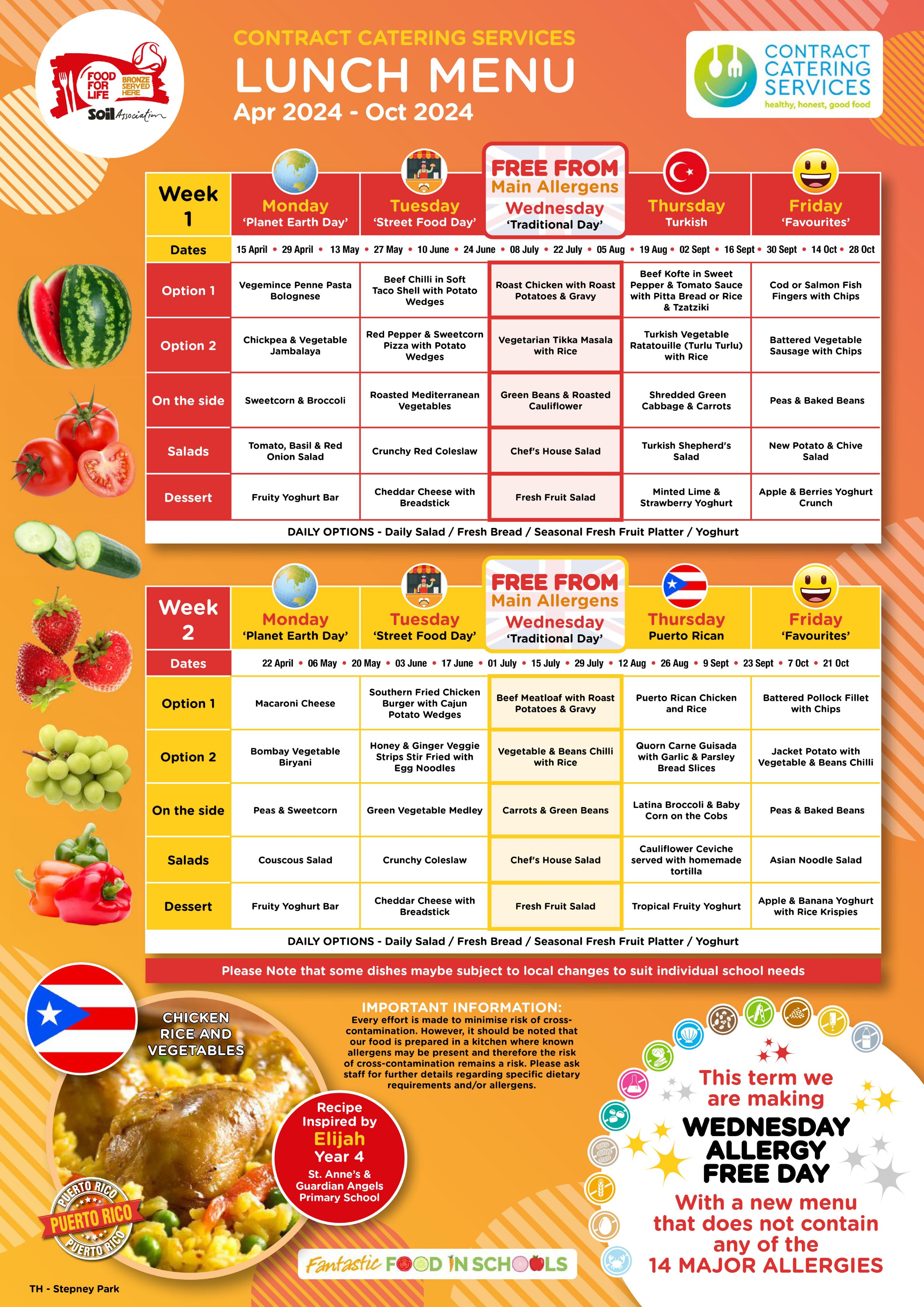School Meals - Stepney Park Primary School