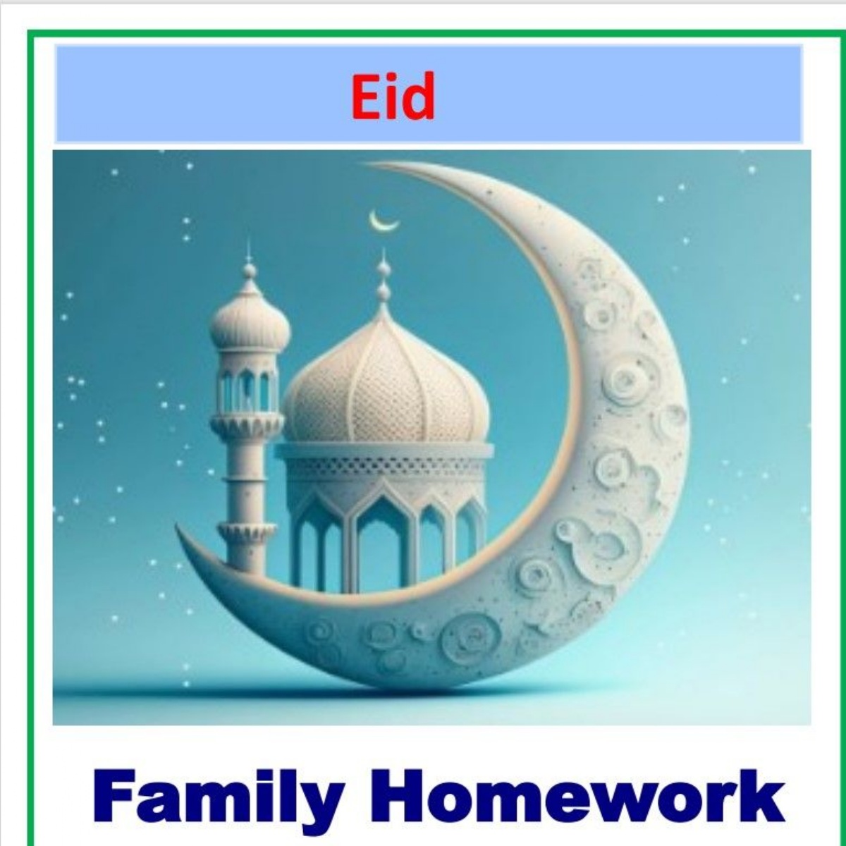 Family Homework - Easter 2024 - Stepney Park Primary School